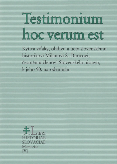 Testimonium hoc verum est | benedetto.sk